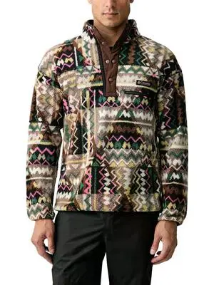 Columbia Helvetia Ii Geometric-print Fleece Sweater - Black