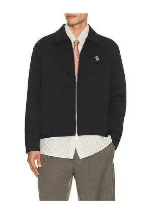 FILLING PIECES Filling Pieces Twill Wool Coach Jacket In Black.