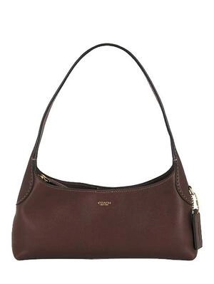COACH Coach Natural Grain Leather Brooklyn Shoulder Bag 26 In Brown. Maple