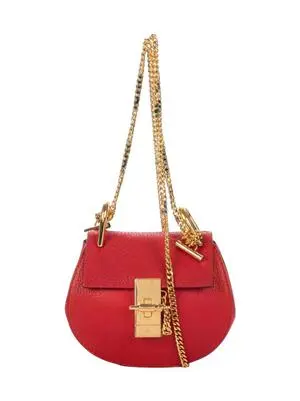 Chloé Nano Drew Shoulder Bag Red