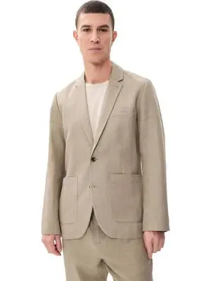 Rails Bond Linen Blazer Walnut