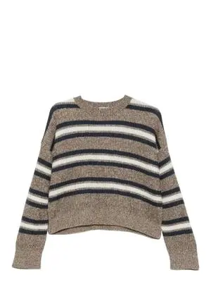 BRUNELLO CUCINELLI Striped Crew-neck Sweater