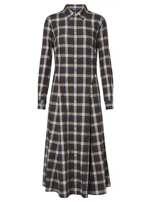 POLO RALPH LAUREN Plaid Cotton Twill Shirt Dress