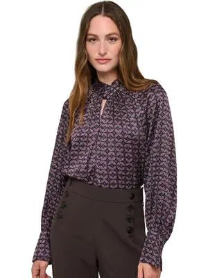 DEA KUDIBAL Madelainedea Silk Tie Neck Blouse