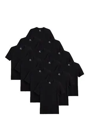 JOCKEY Big & Tall 100% Cotton Classic Crew Neck Undershirt12 Pack Black