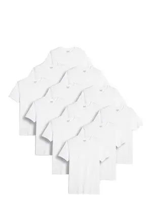 JOCKEY Big & Tall 100% Cotton Classic Crew Neck Undershirt12 Pack White