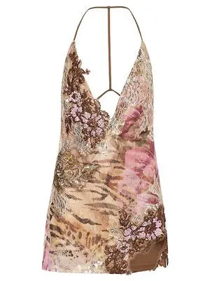 JADED LONDON Missoula Embellished Woven Mini Dress 12