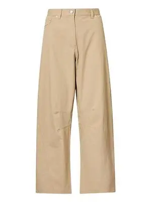 SAMSØE  SAMSØE Saharpo Curve-fit Cotton-blend Trousers Xs