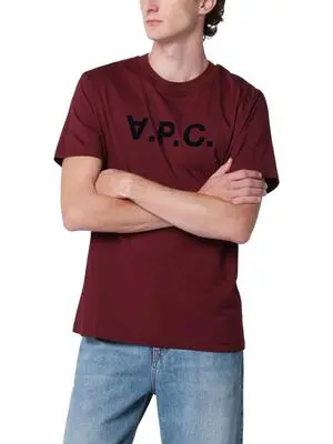 A.p.c. A.P.C. Burgundy Standard Grand Vpc Cotton T-Shirt Men Red