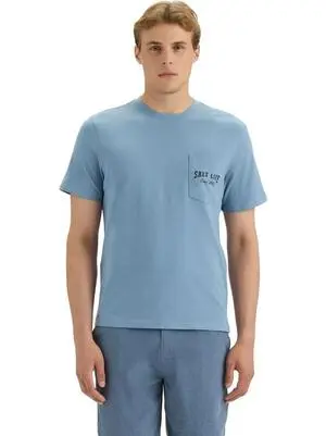 SALT LIFE Tipsy Crab Short Sleeve Tee Windward Blue