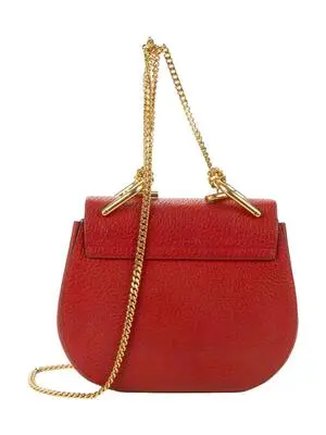 Chloé Mini Drew Leather Shoulder Bag Red