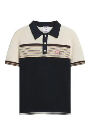 Casablanca Cafe Stripe Polo Shirt Multi