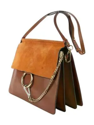 Chloé Medium Faye Leather Shoulder Bag Brown