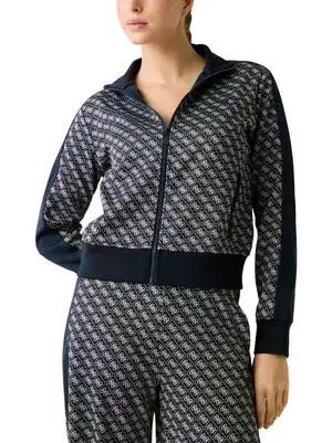 GUESS Printed Logo Full-zip Sweater