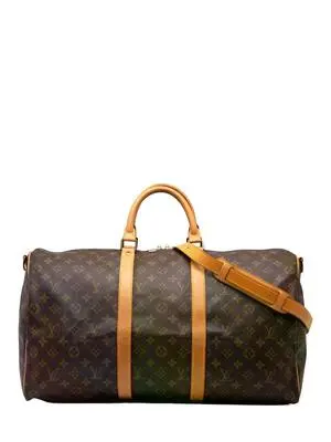 LOUIS VUITTON 1991 Monogram Keepall Bandouliere 50 Travel Bag - Brown