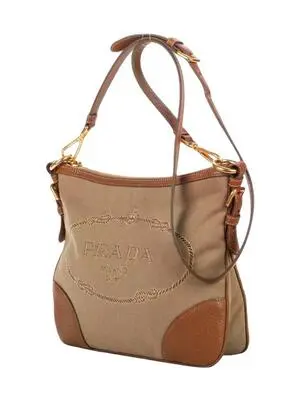 PRADA Logo-detail Jacquard Cross Body Bag