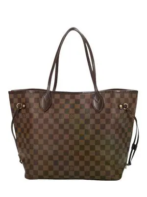 LOUIS VUITTON Neverfull Mm Damier Ebene Tote Bag Brown