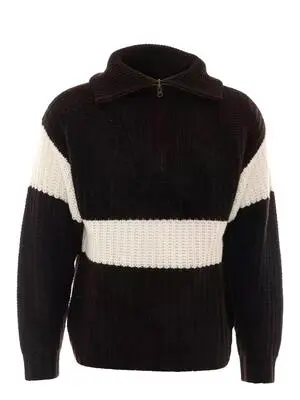 LISA YANG Rafferty Half-zip Sweater Brown