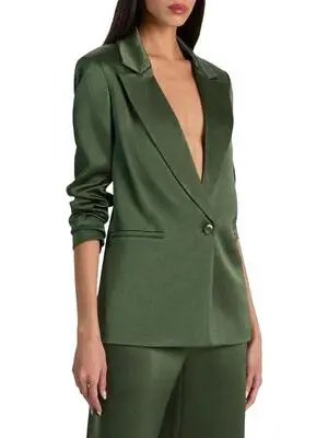 Alice + Olivia Denny Boyfriend Blazer Dark Fern