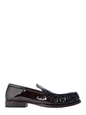 Dries Van Noten Patent Leather Loafers Brown