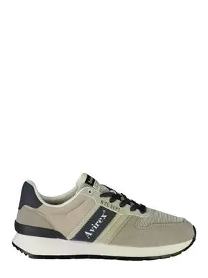 AVIREX Panelled Logo-print Sneakers Grey