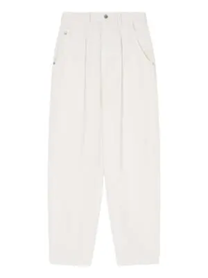 EMPORIO ARMANI J8H Relaxed-fit Garment-dyed Lyocell Trousers