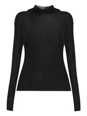 Balmain High Neck Knitted Jumper - Black