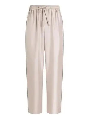 Dolce & Gabbana Piped Logo-patch Trousers Beige