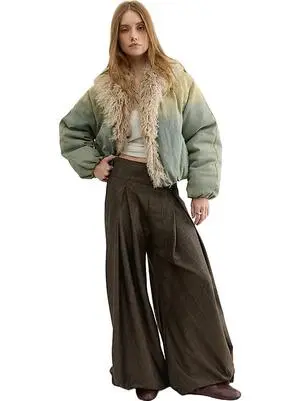 Free People Greatest Hits Pull-On Trousers Brown Combo