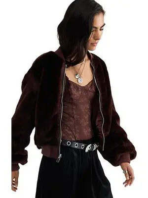 AGOLDE AGOLDE Frankie Reversible Bomber Jacket Morello
