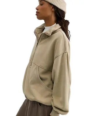Free People Banks Half-Zip Pullover Dancing Wind