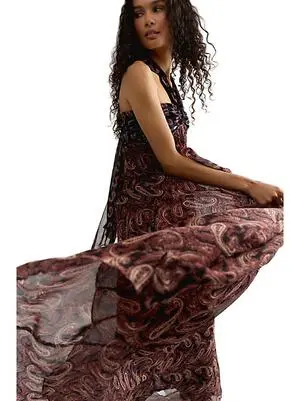 Rococo Sand Rococo Sand Freya Ruched Drape Maxi Dress Brown