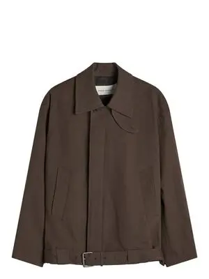 Dries Van Noten Varrick Double Faced Cotton Jacket Mud