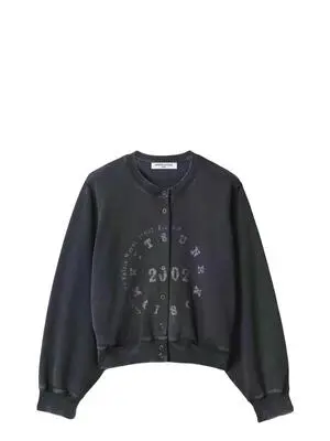 MAISON KITSUNÉ Circle Stamp Logo-print Press-stud Sweatshirt