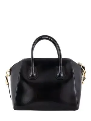 Givenchy Antigona Bag Glazed Leather Small Satchel Black