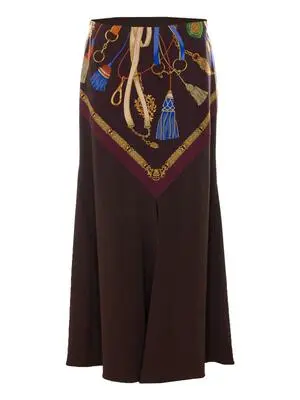 Etro Etro Women Printed Long Skirt Red