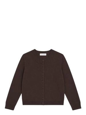 Chinti & Parker Pure Cashmere Camille Cardigan Chocolate