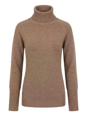 THE (ALPHABET) Roll-neck Raglan-sleeve Sweater