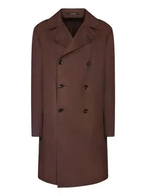 Tagliatore Double-breasted Coat Brown