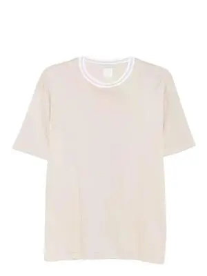 Eleventy Contrast-trim T-shirt Neutrals