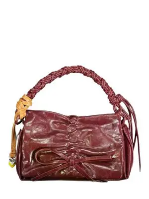Desigual Bow-detail Braided-handle Tote Bag Red