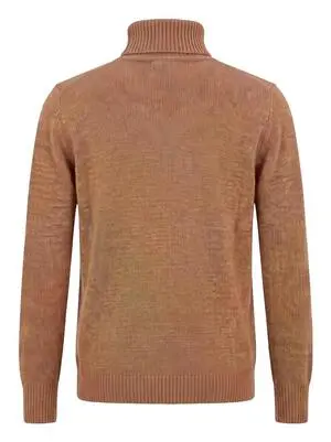 THE (ALPHABET) Roll-neck Cashmere Sweater Brown