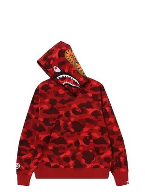 A BATHING APE A Bathing Ape Color Camo Shark Pullover Hoodie 'red' Red