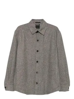 Zegna Grey Jackets Shirt Jackets - Gray