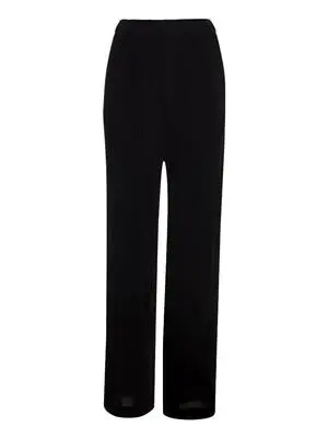 Max Mara Velvet Palazzo Trousers - Black Black