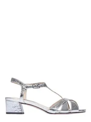 Bernardo Jean Low Heel Sandals Silver
