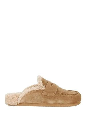 Paige Wynn Mule Loafer In Brown - Camel