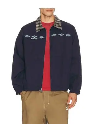 PLEASURES X Umbro Diamonds Reversible Blouson Jacket In Blue - Navy