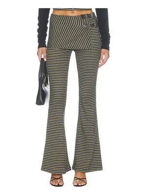 ZEMETA Zemeta Olive Grove Stripe Fleece Pant In Multi.