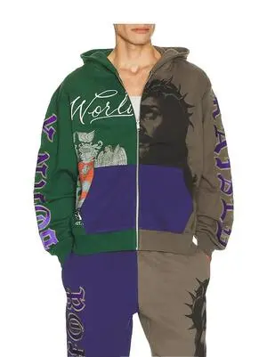 BORN X RAISED Mashup Zip-up Hoodie - Multi